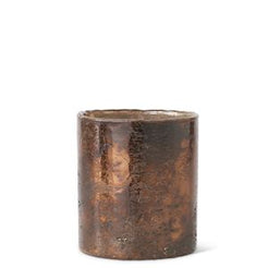 Antique Bronze Matter Glass Cylinder – Copper Creek Garden Center
